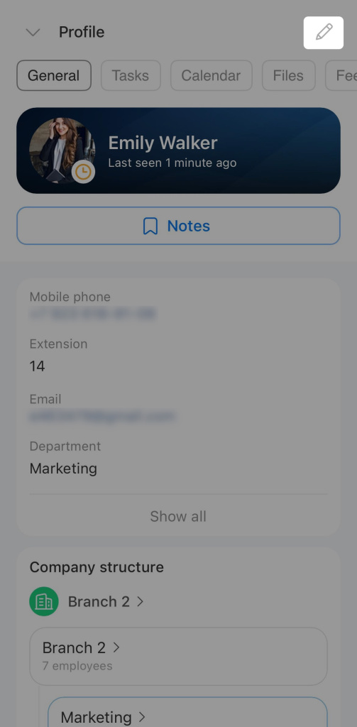 Delete Bitrix24 account in mobile app